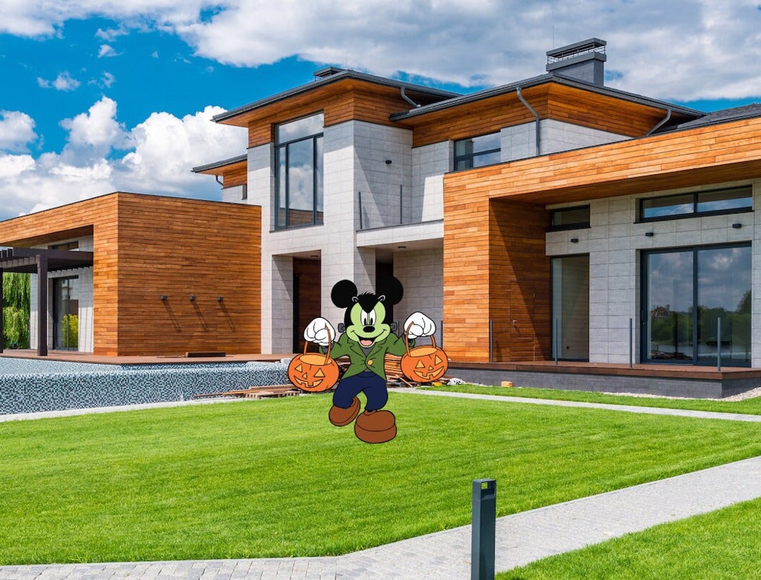 Mickey Frankenstein Costume Yard Sign, Mickey Mouse Halloween Yard Sign ...