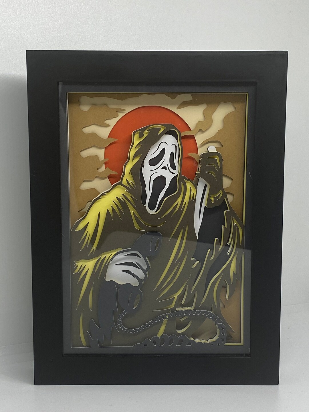 Scream ghostface Halloween 5x7 Shadow Box - Etsy
