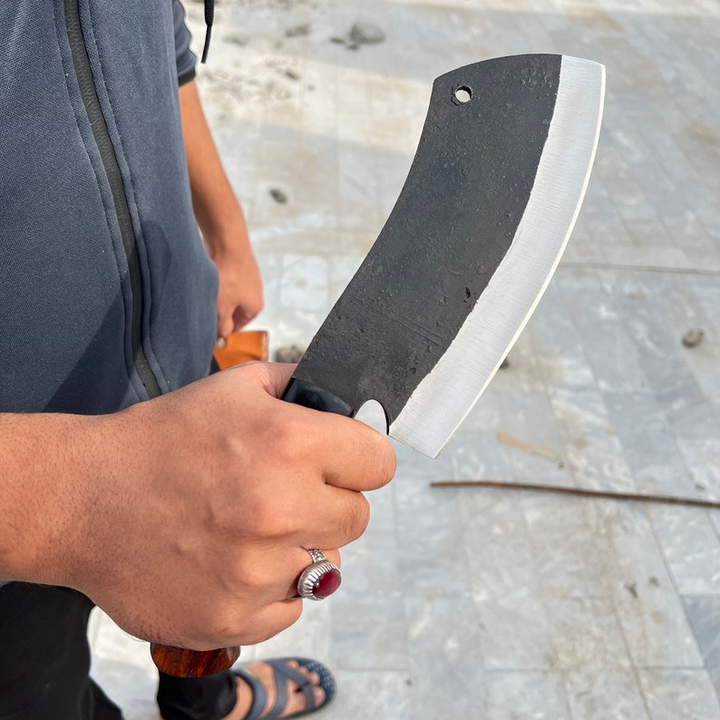 Meat Cleaver Hand Forged High Carbon Steel Custom Made 1095 Serbian ...