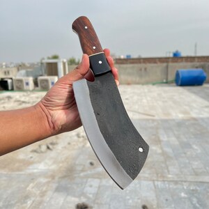 Meat Cleaver Hand Forged High Carbon Steel Custom Made 1095 Serbian ...