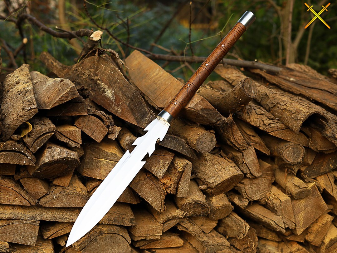 30" Handmade Carbon Steel Hunting-spear-full Tang Leaf Spring Sword ...