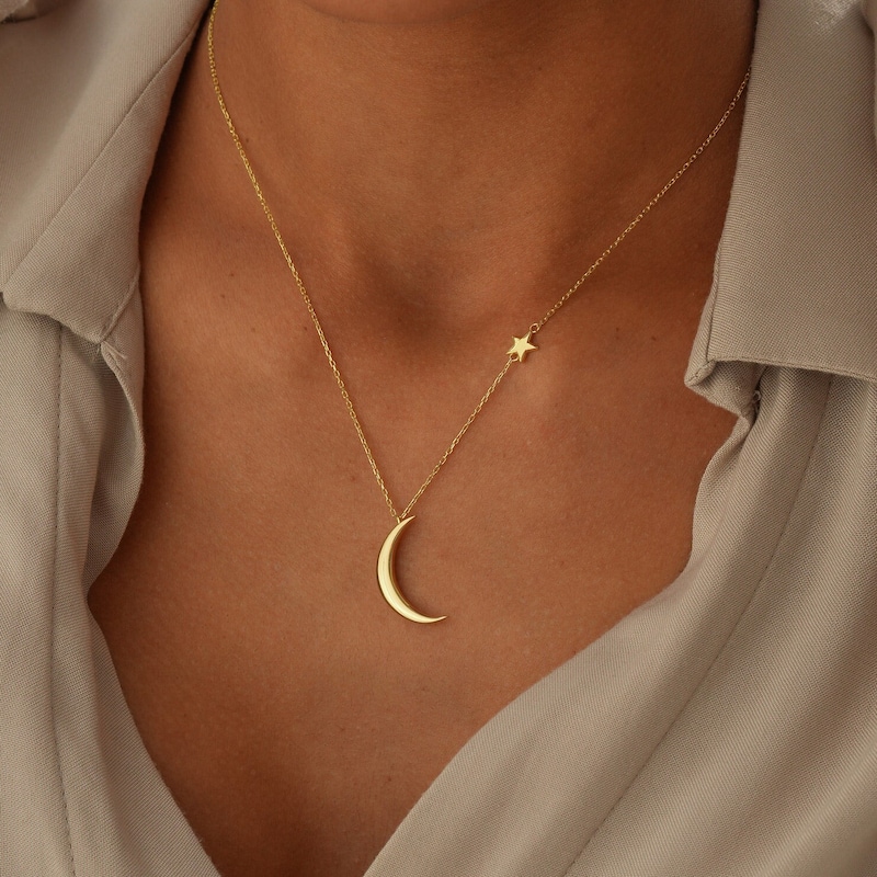 Moon Necklace Jewelry Luna - Etsy