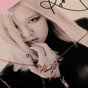 14k Gold Blackpink Signatures Necklace Blackpink Jewelry Kpop Best ...