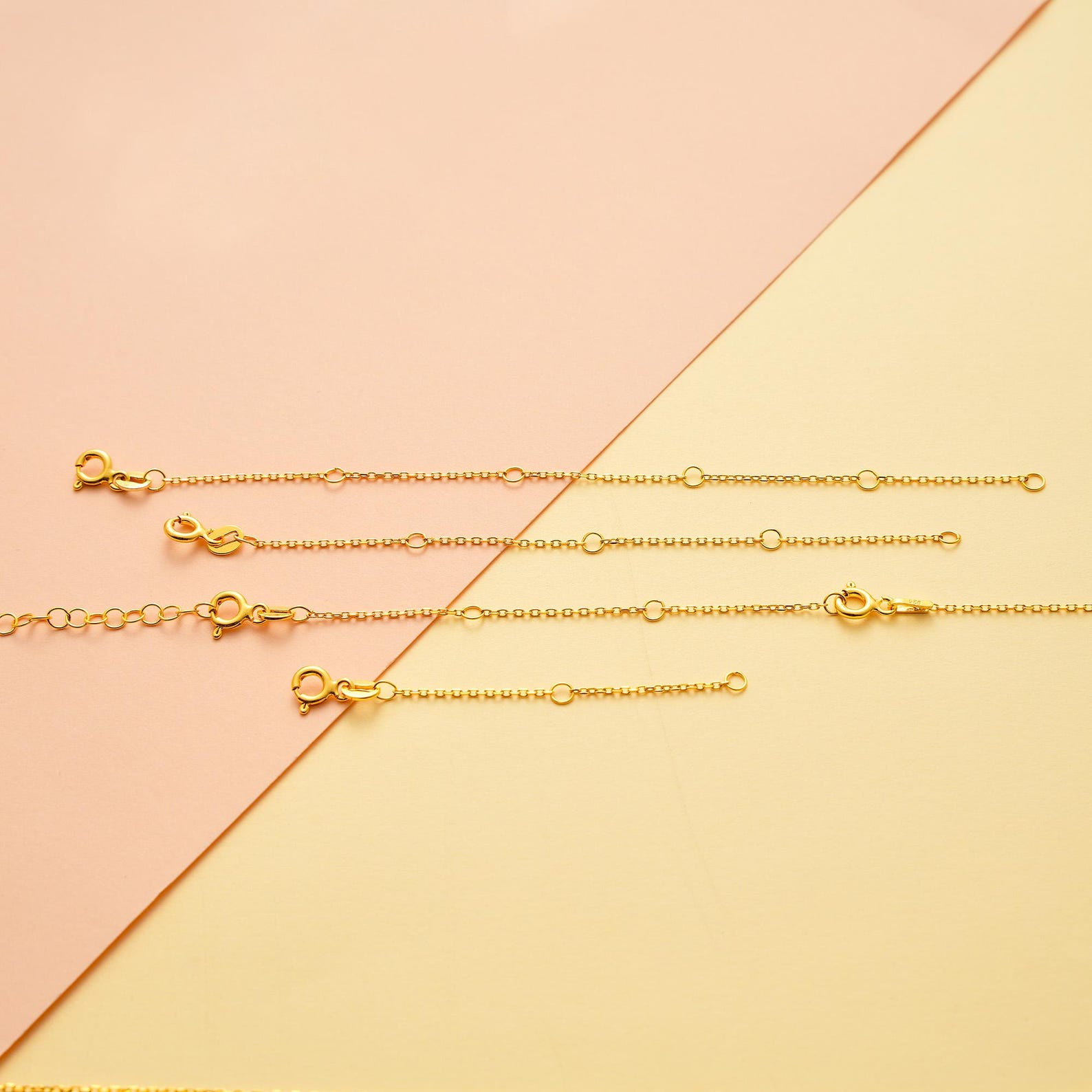 14k Solid Gold Chain Extender • Extender for Fine Tune • Necklace ...