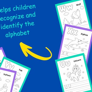 Trace the Alphabet Adventure: Preschool Worksheet Set - Etsy