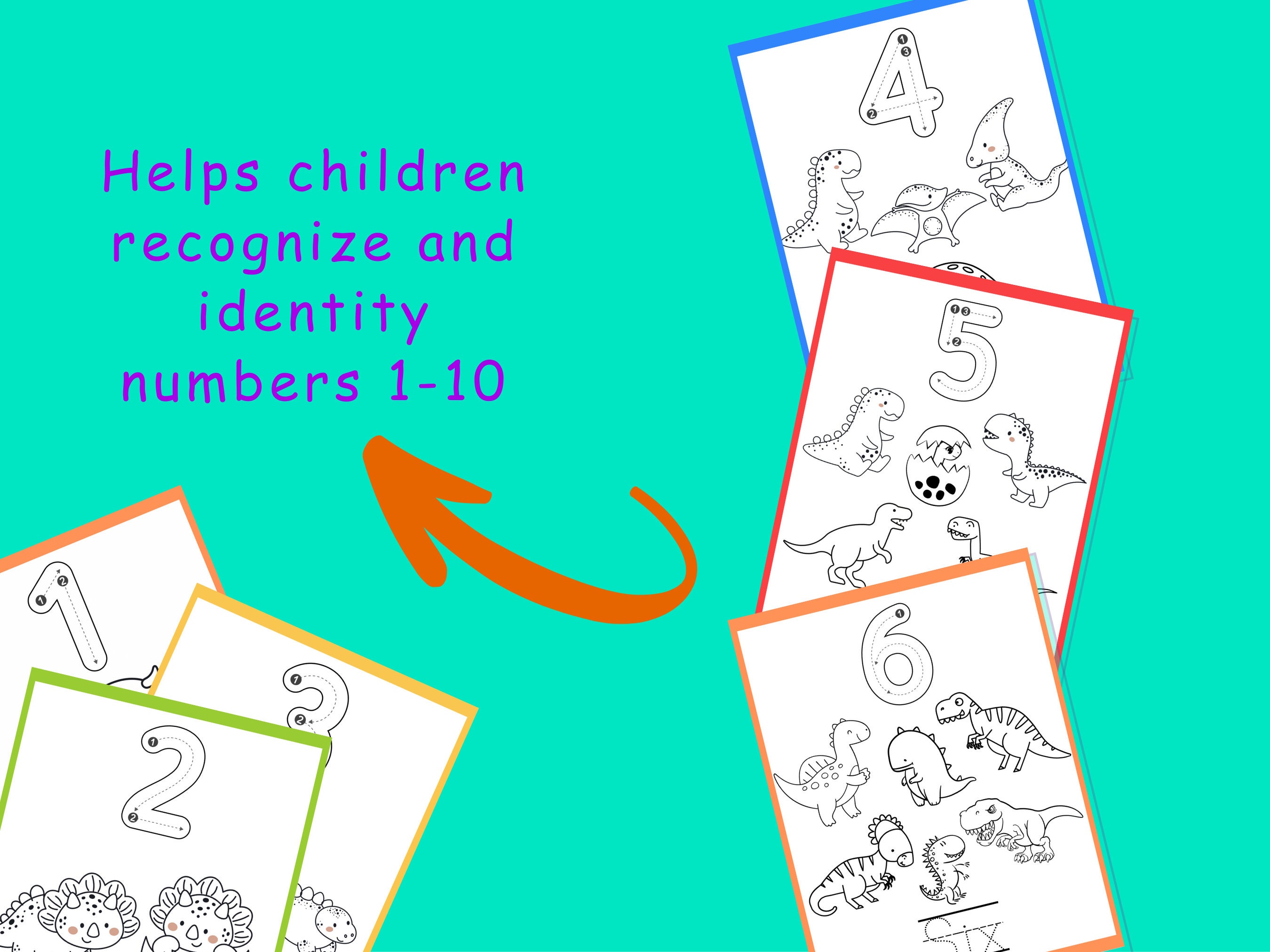 Let's Learn Numbers 1-10: Preschool Worksheet Set - Etsy