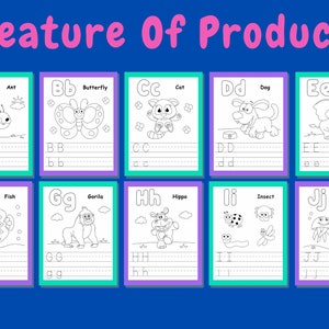 Trace the Alphabet Adventure: Preschool Worksheet Set - Etsy