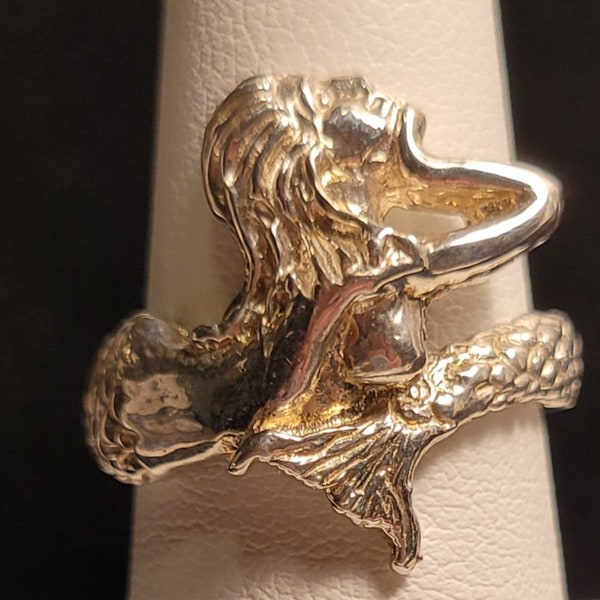 Silver Mermaid Ring - Etsy