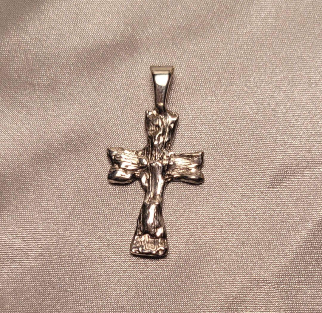 Freeform Starburst Nugget Cross Pendant Sterling Silver - Etsy