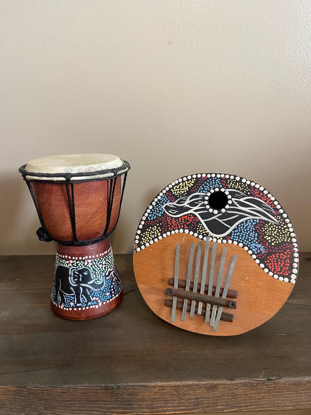 Kalimba Handcrafted Coconut Thumb Piano & Djembe Drum - Etsy