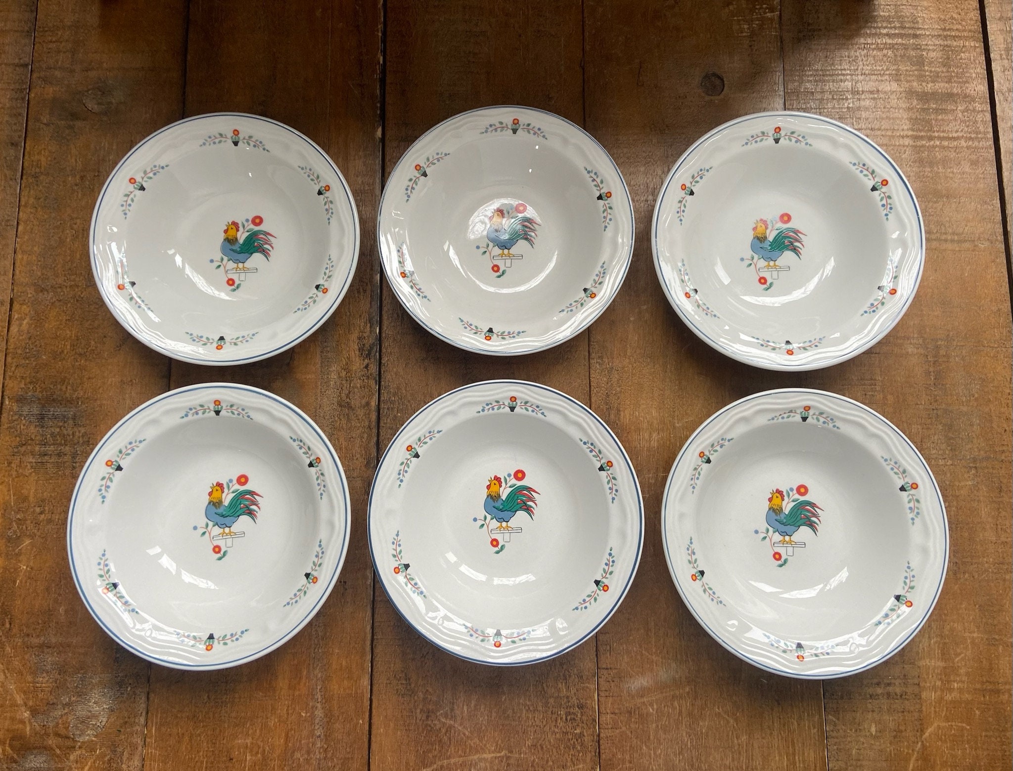 Vintage Oneida Stoneware Farm Friends Dishes Service for 6 - Etsy