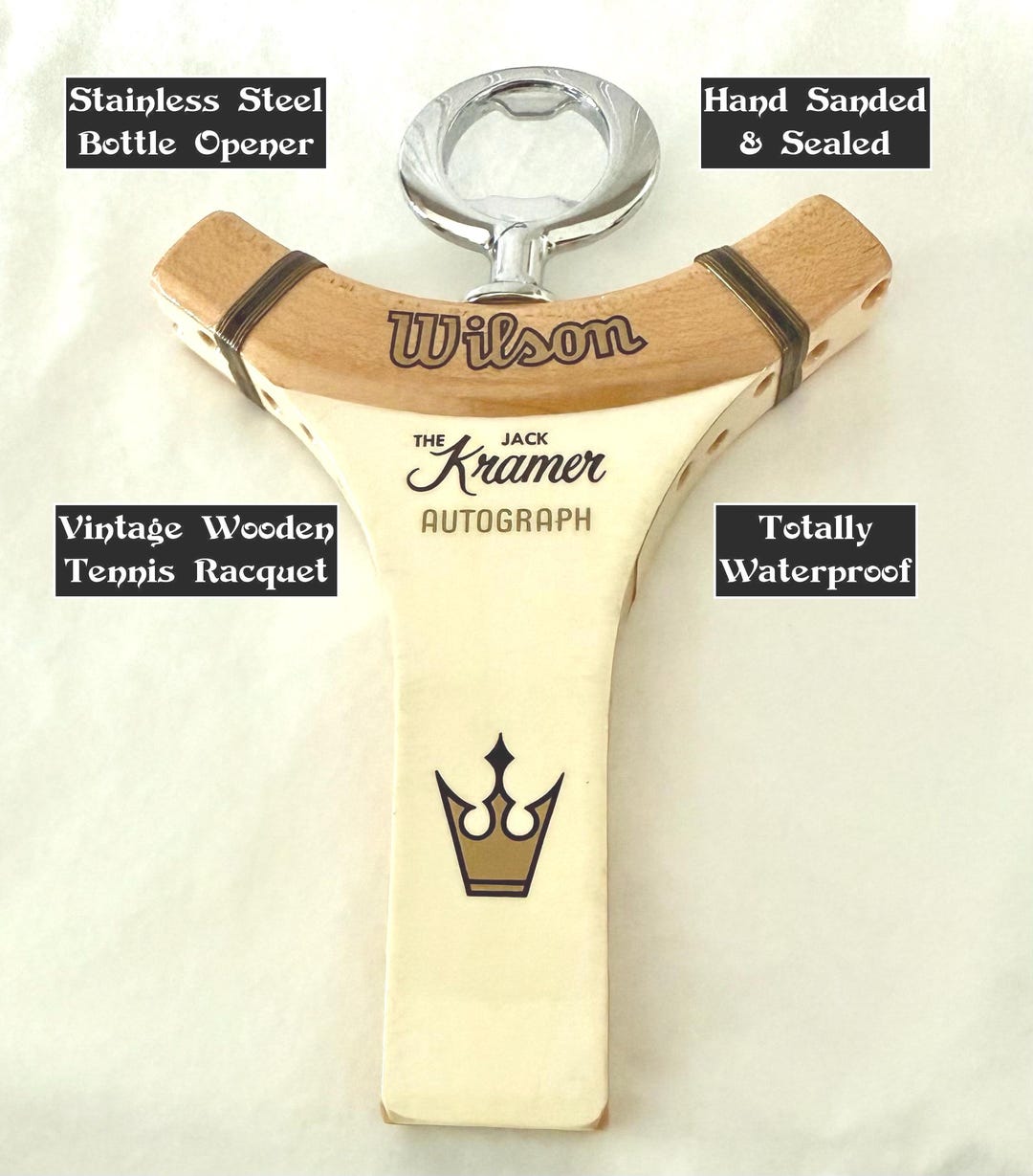 Jack Kramer Autograph Racquet(black) - Authentic Collectible Vintage ...