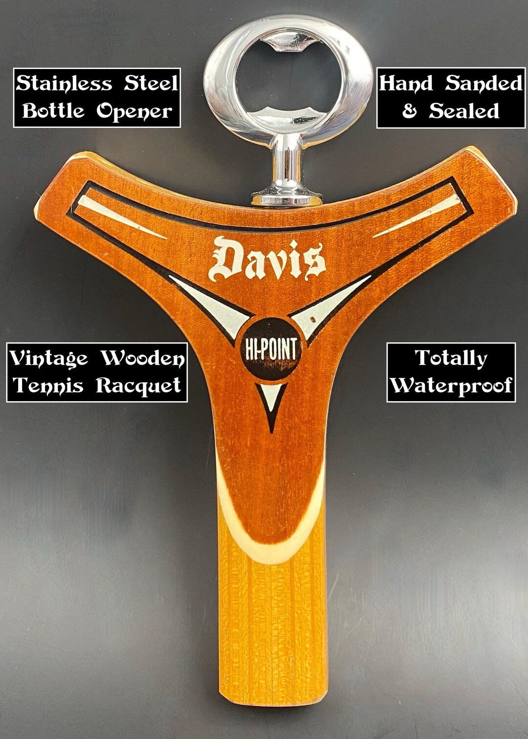 Davis Hipoint Racquet - Authentic Collectible Vintage Tennis Racquet ...