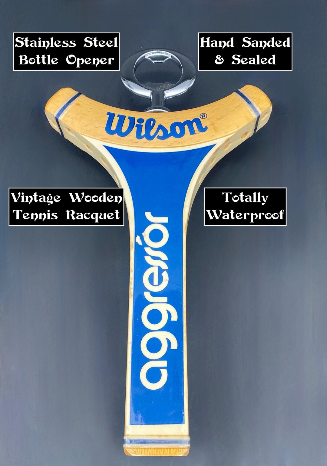 Wilson Aggressor Racquet - Authentic Collectible Vintage Tennis Racquet ...