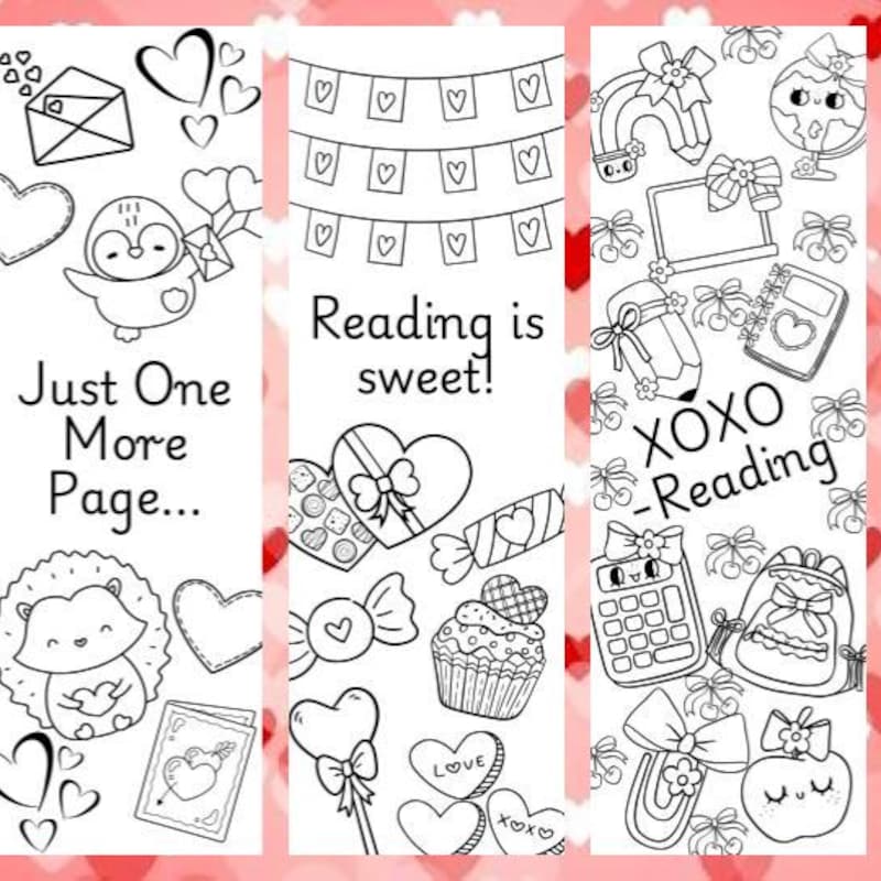 Valentine Bookmark - Etsy