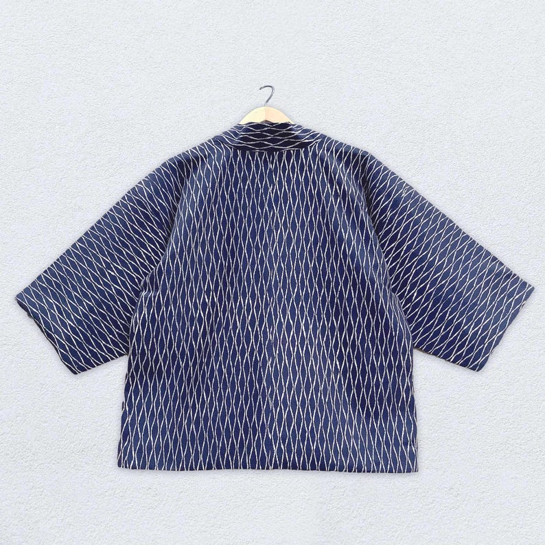 Japanese Haori Jacket Made From Vintage Kimono, Blue - Etsy