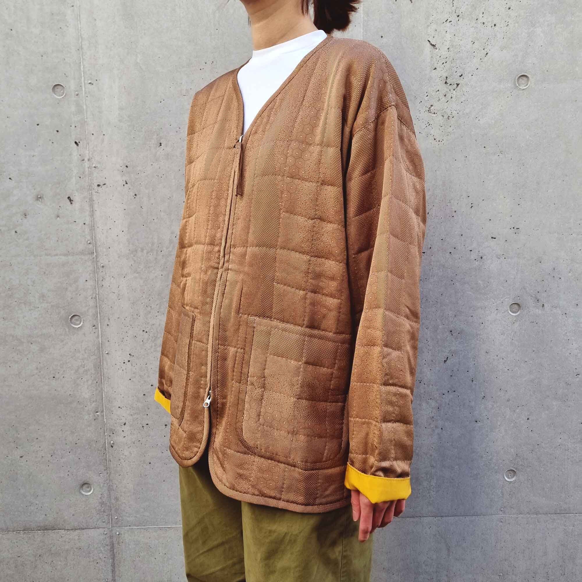 Japanese Quilt Jacket Made From Vintage Kimono, Oversized Padded Liner ...