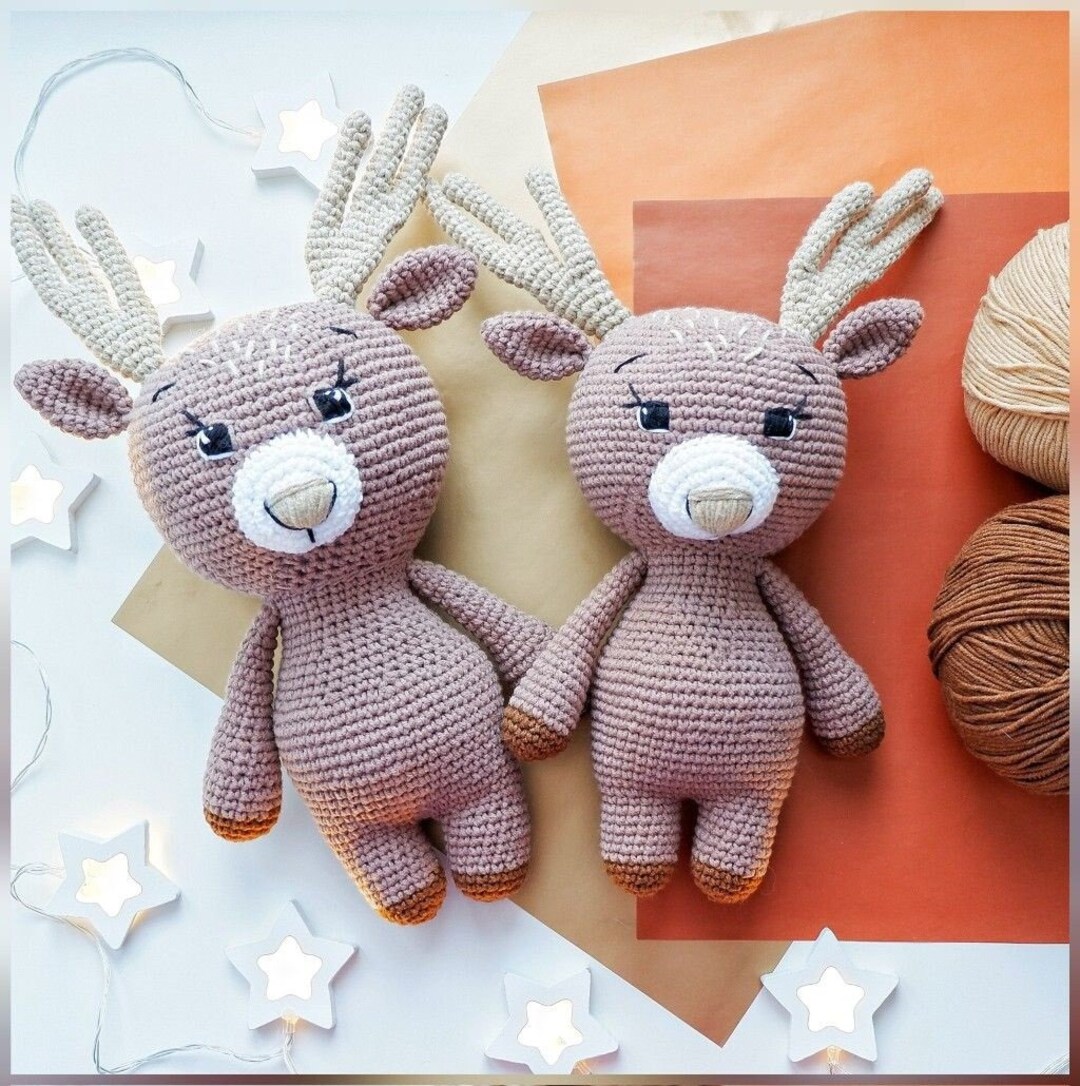 Crochet PATTERN Deer, Amigurumi Tutorial PDF in English, Crochet Deer ...