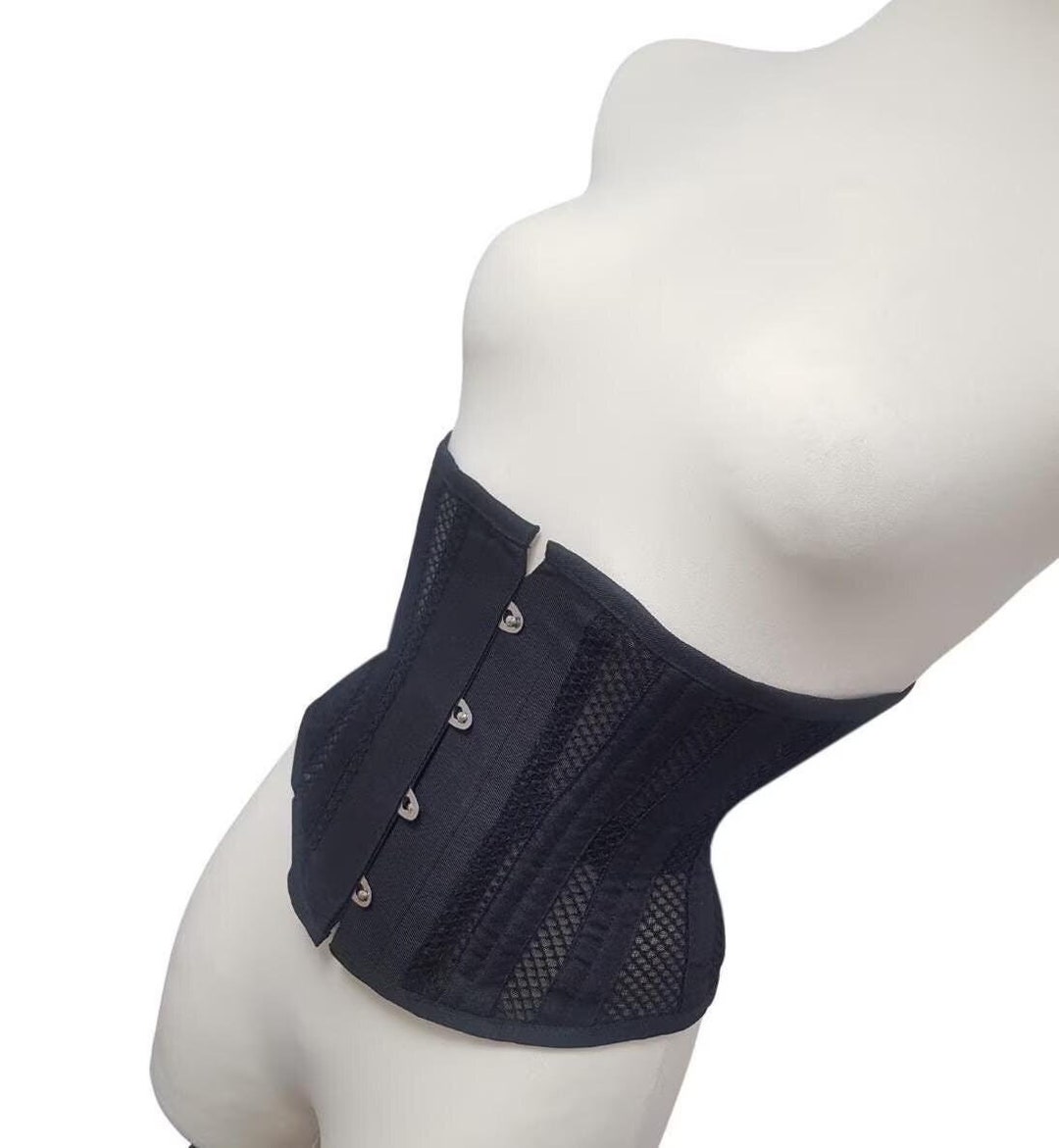 Waspie Mesh Corset Underbust Corset Mesh Plus Size Corsets 24 Steel ...