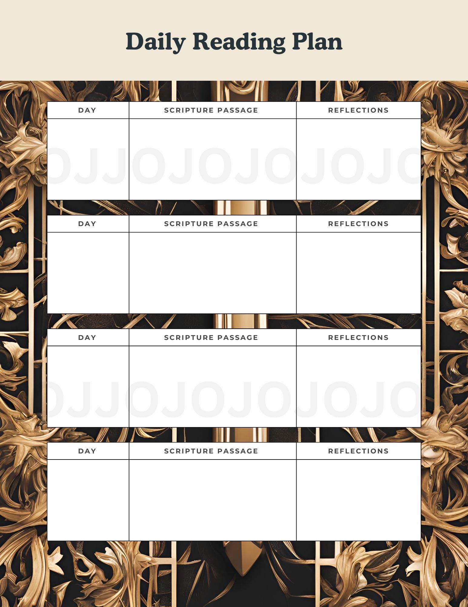 Personalized Printable Bible Study Daily Scripture Study Christian for ...