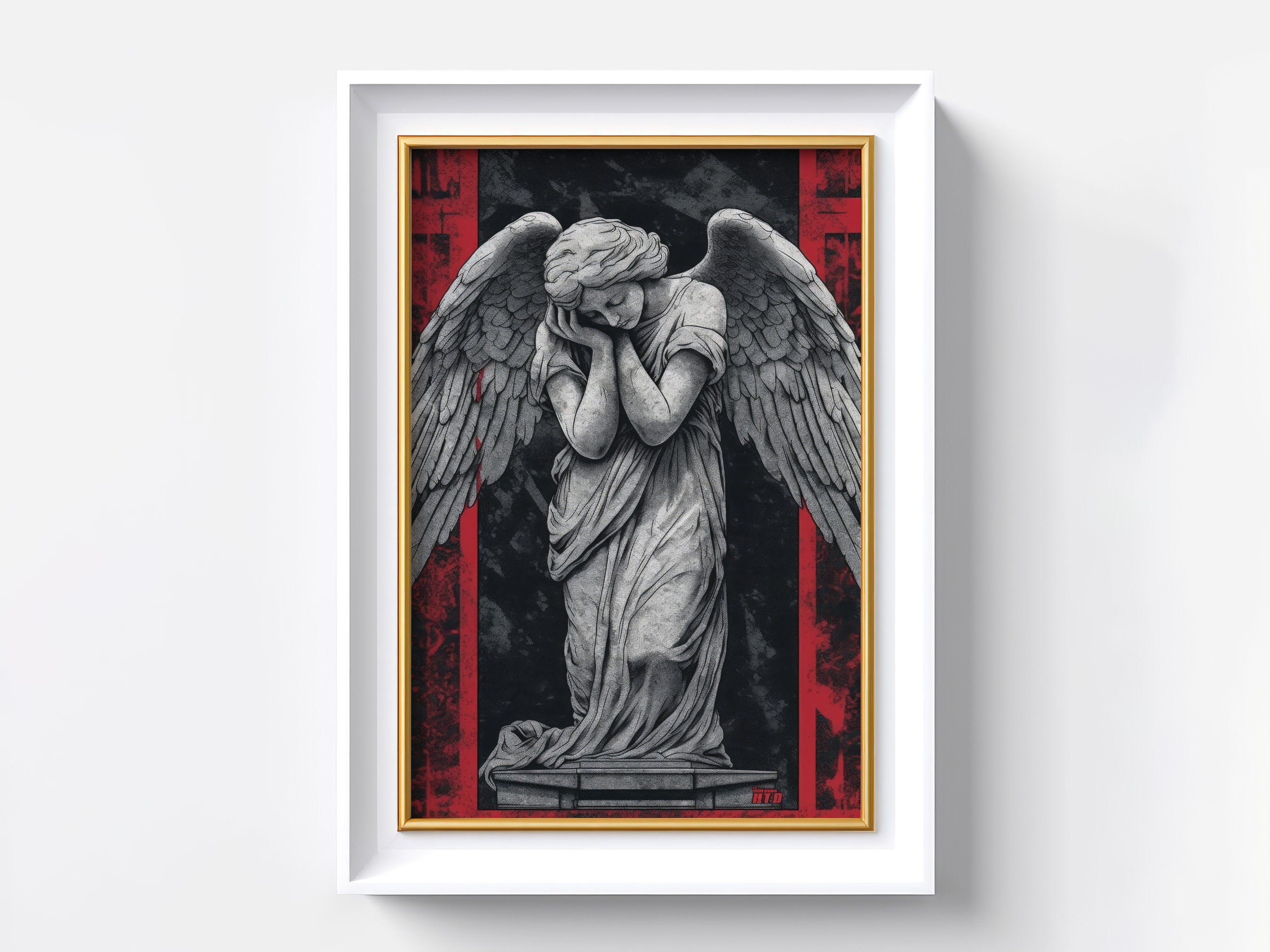 Weeping Angel Stencil Template