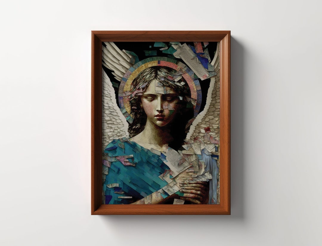 Modern Angel Portrait Piece by Piece Magazine Prints Poster Digital ...