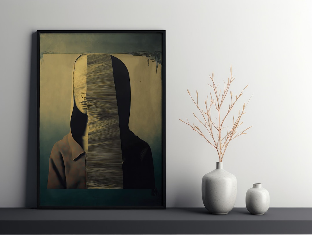 Faceless Digital Print Video Game Character Portrait Style Digital ...