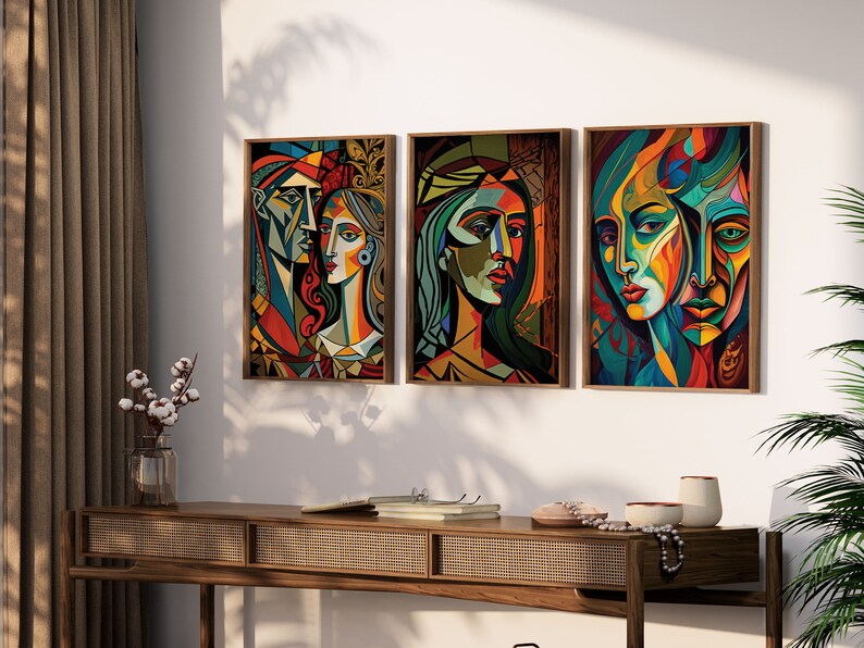 Pablo Picasso Print Set of 3 Poster Digital Printable Art Surreal ...