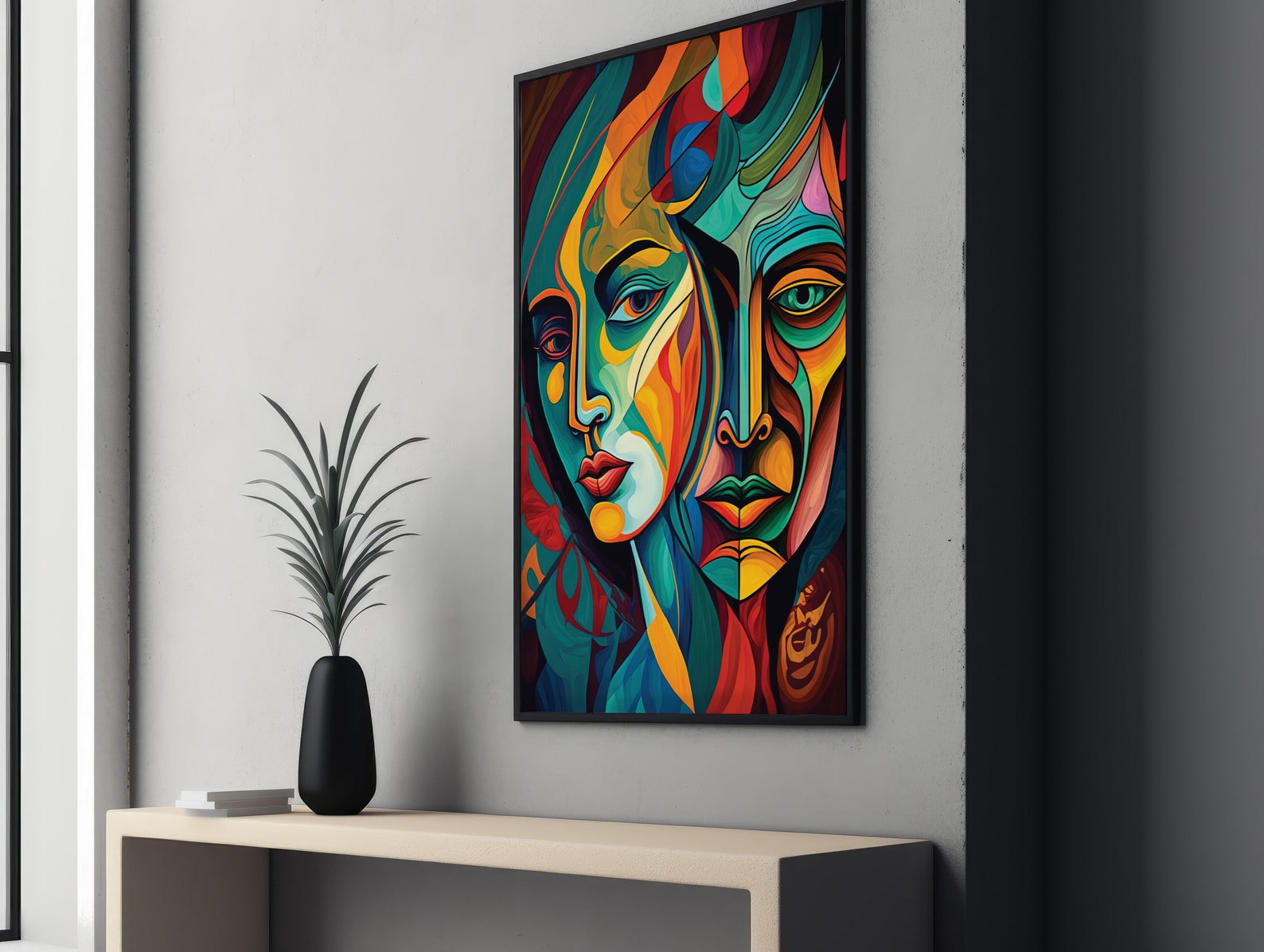 Pablo Picasso Colorful Portrait Digital Printable Wall Art Print ...