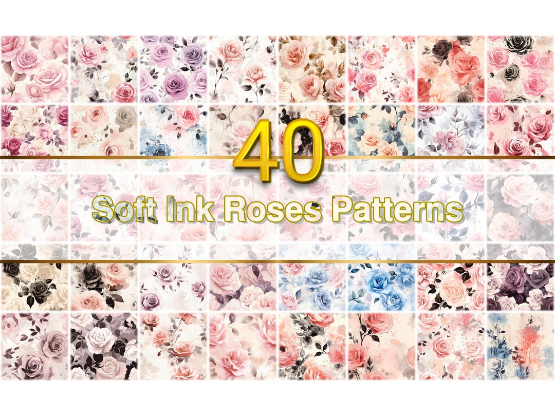 Vibrant Collection: 40 Soft Ink Roses Patterns Instantly Elevate Your ...