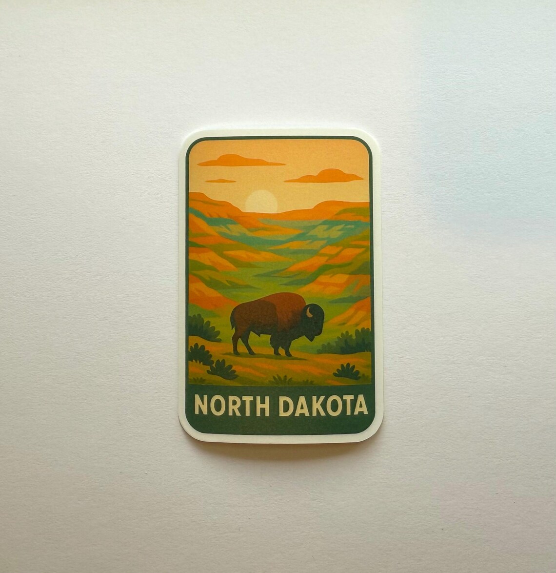 State of North Dakota Collectible Travel Sticker - Etsy