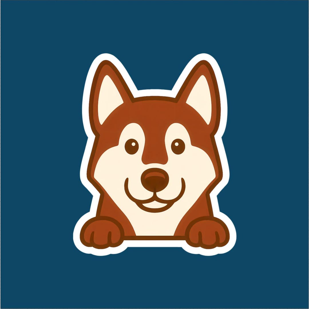 Husky Sticker - Water Resistant Sticker, Husky Sticker, Husky Decal ...