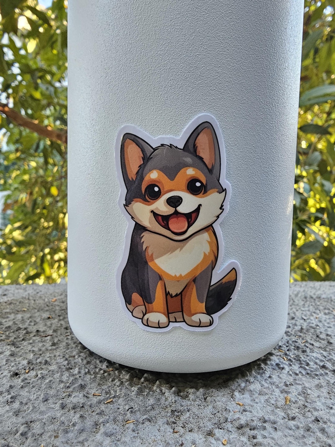 Shiba Inu (black and Tan) Sticker - Waterproof Sticker, Shiba Sticker ...