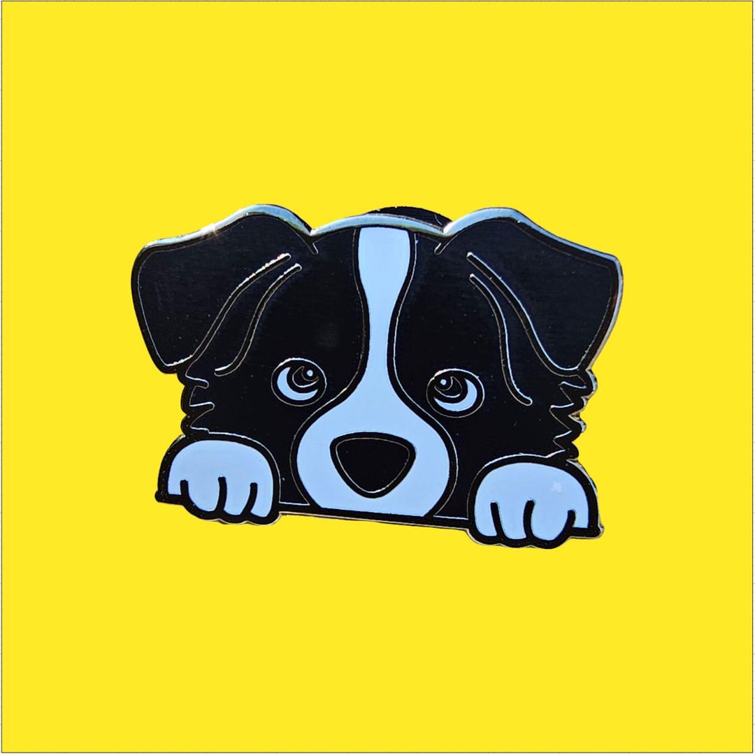 Border Collie Pin - Enamel Pin, Lapel Pin, Dog Pin, Hard Enamel Pin - Etsy