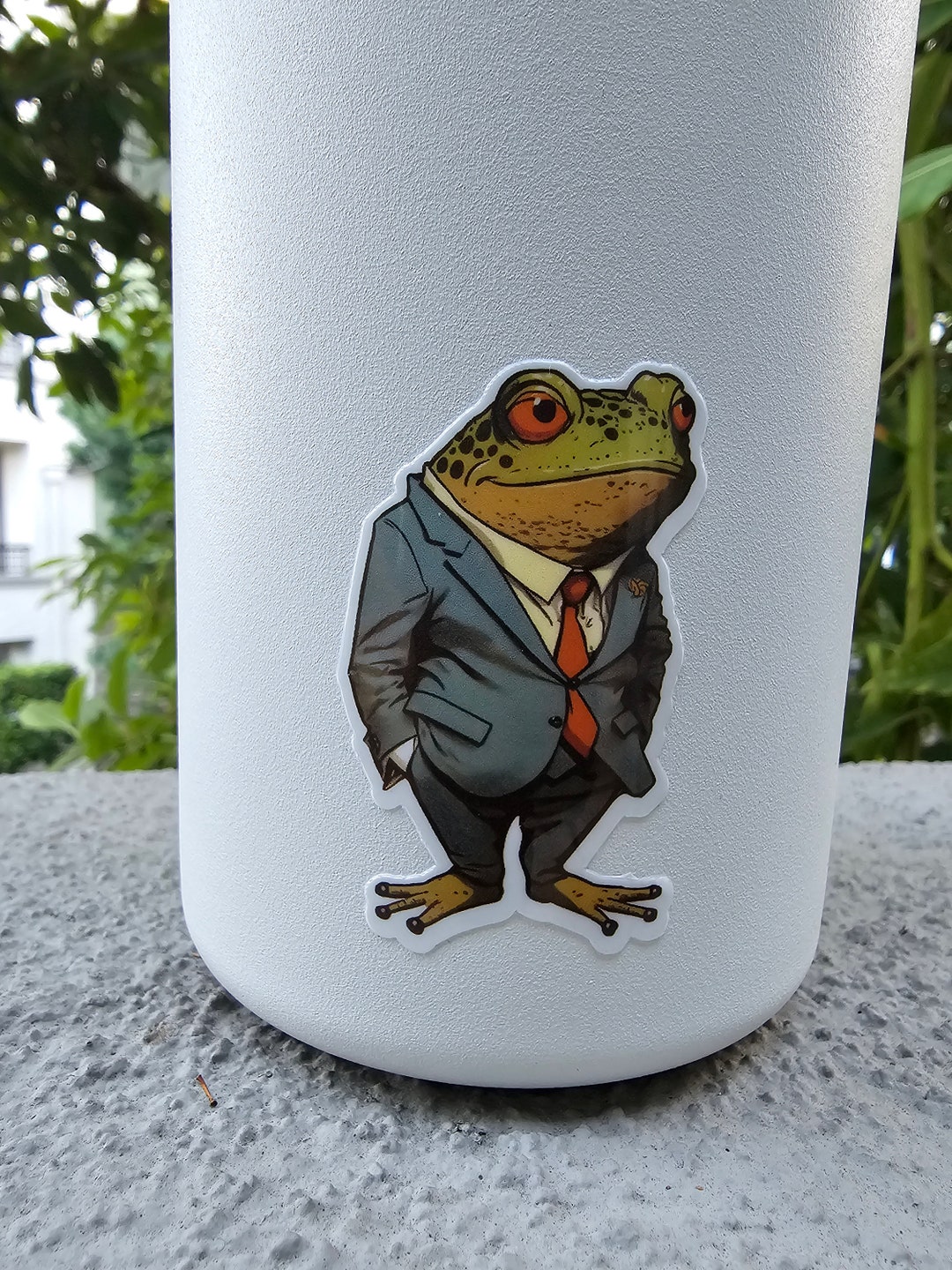 Toad in a Suit Sticker - Waterproof Sticker, Toad Sticker, Toad Decal ...