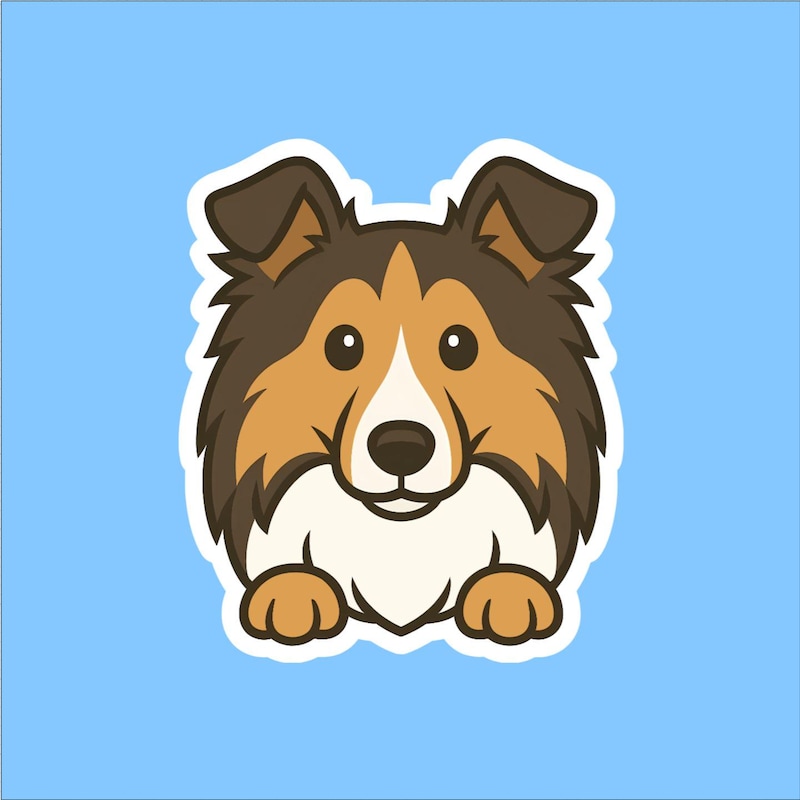 Sheltie Stickers - Etsy