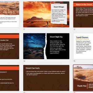 Powerpoint Template - Desert Theme (plus Some Clipart) - Etsy