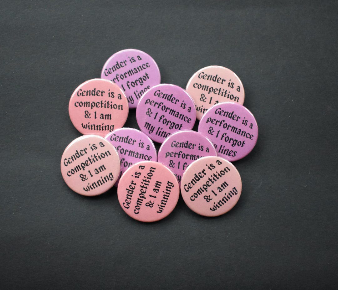Non Binary Pin Badges - Etsy