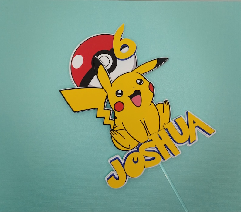 Pokémon Cake Topper | Pikachu Topper | Cupcake Topper | Birthday Cake ...