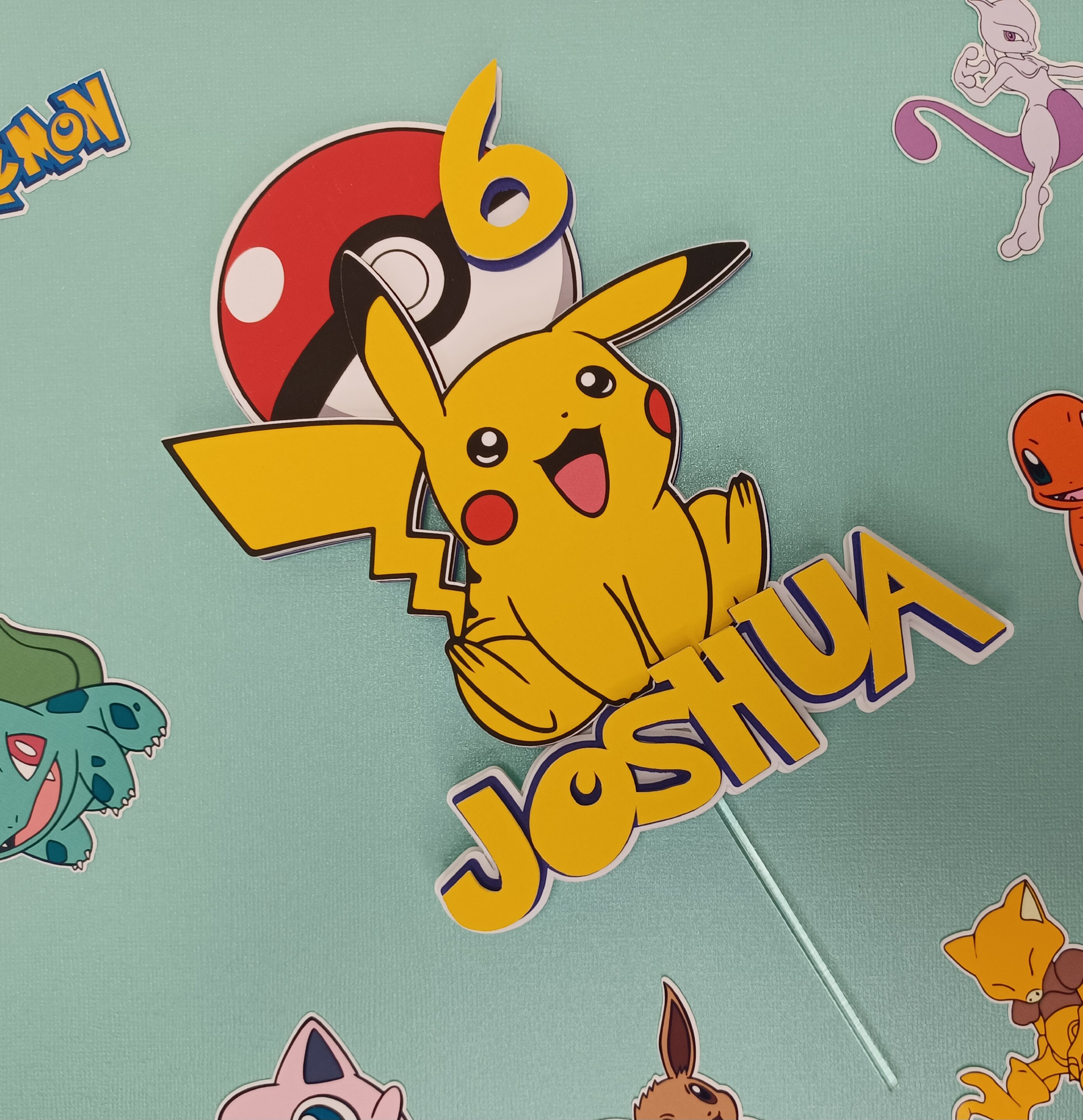 Pokémon Cake Topper | Pikachu Topper | Cupcake Topper | Birthday Cake ...
