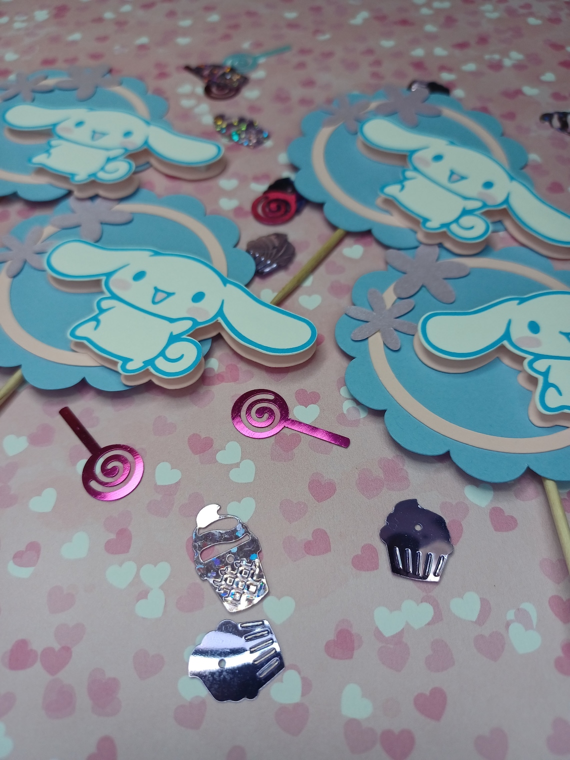 Kawaii Characters Cupcake Toppers | Kawaii Cinna Bunny Toppers ...