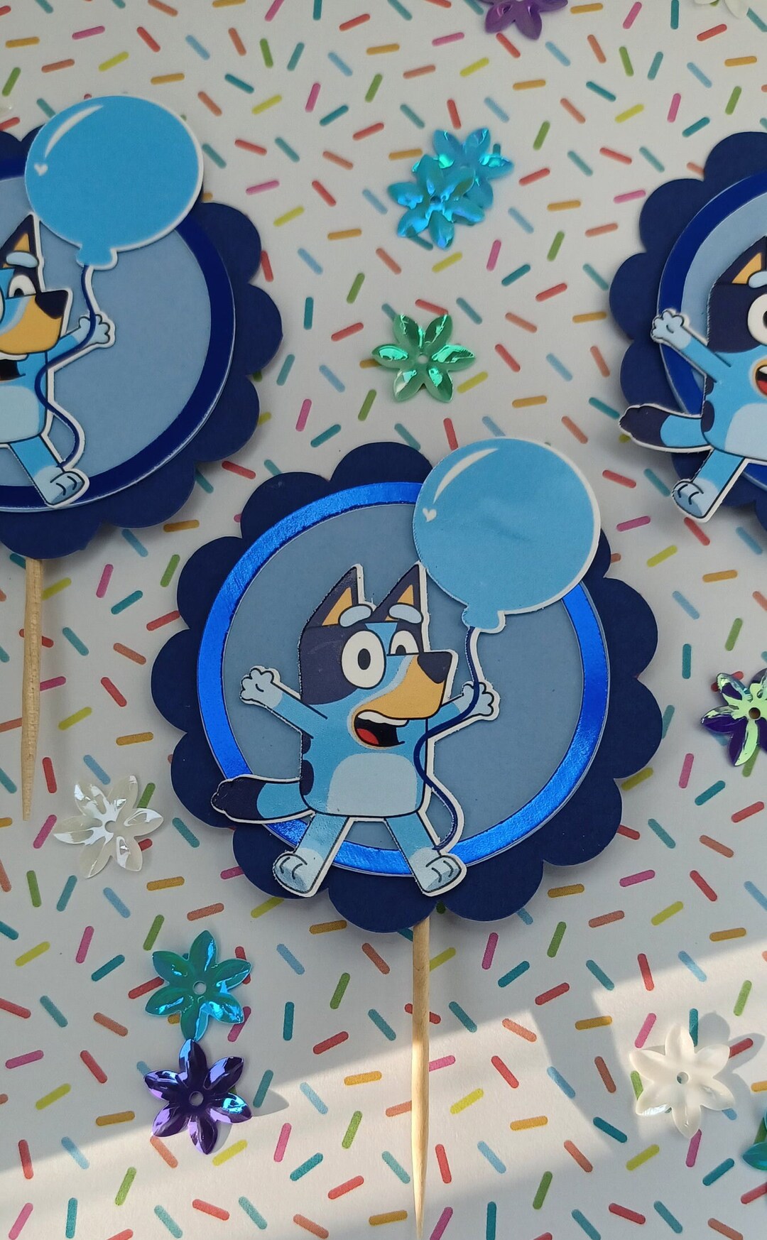 Bluey Cupcake Toppers | Bluey Topper | Cupcake Topper | Birthday Cake ...