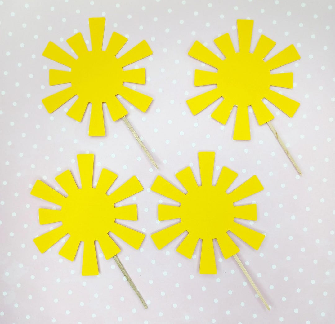 Sun Cupcake Toppers | Sunshinecupcake Toppers | Cupcake Toppers ...
