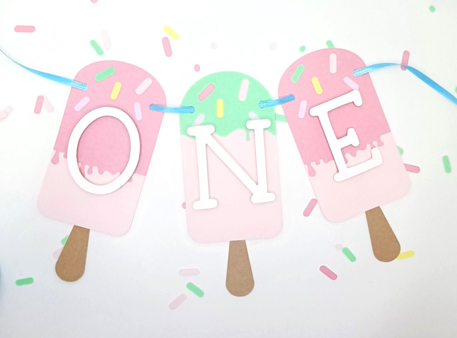 Ice Cream Birthday Banner | Ice Cream Cone Banner | Birthday Banner ...
