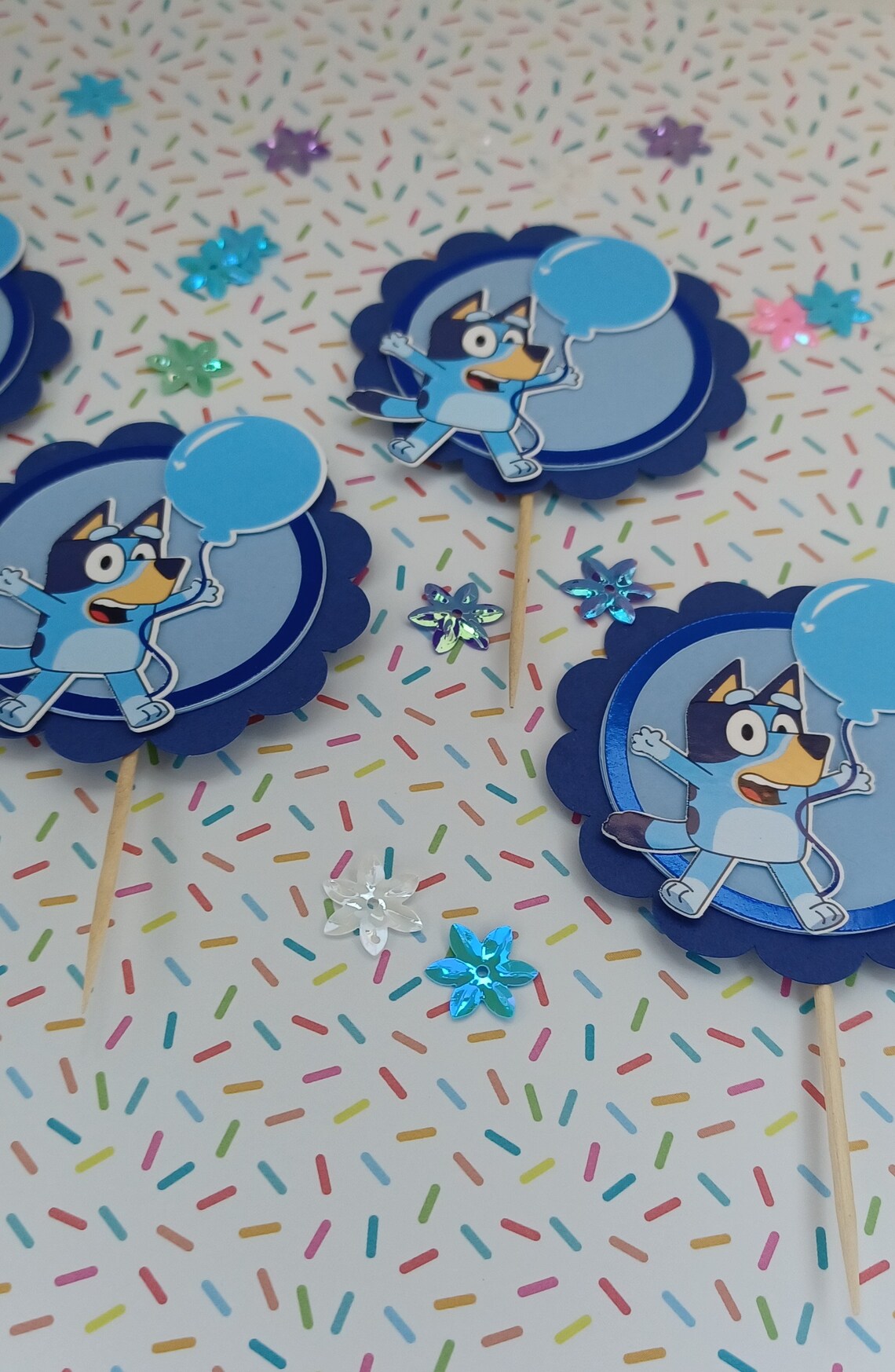 Bluey Cupcake Toppers Bluey Topper Cupcake Topper Birthday Cake Topper ...