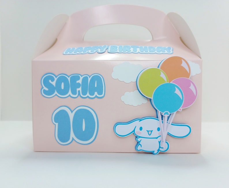 Pink Cinna Bunny Favor Box: Custom Kawaii Party Treat Box - Etsy