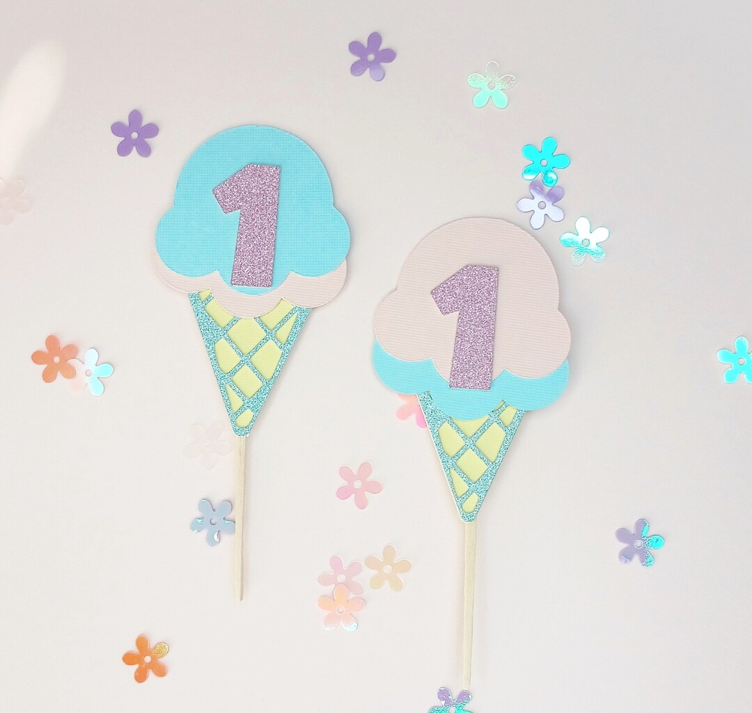 Ice Cream Cupcake Toppers | Ice Cream Topper | Cupcake Topper ...
