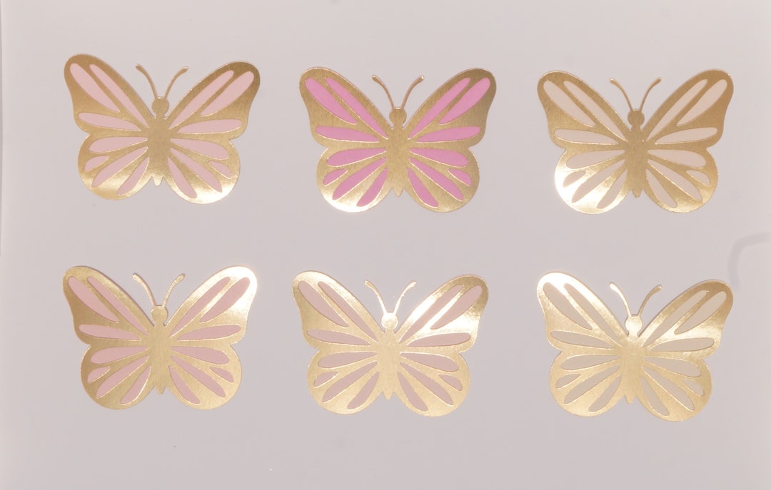 Gold Foil Paper Butterflies: Set of 6, Party & Nursery Decor - Etsy
