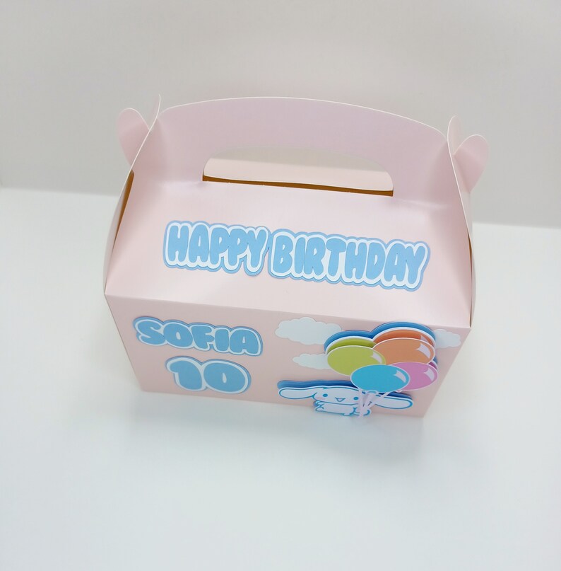 Pink Cinna Bunny Favor Box: Custom Kawaii Party Treat Box - Etsy