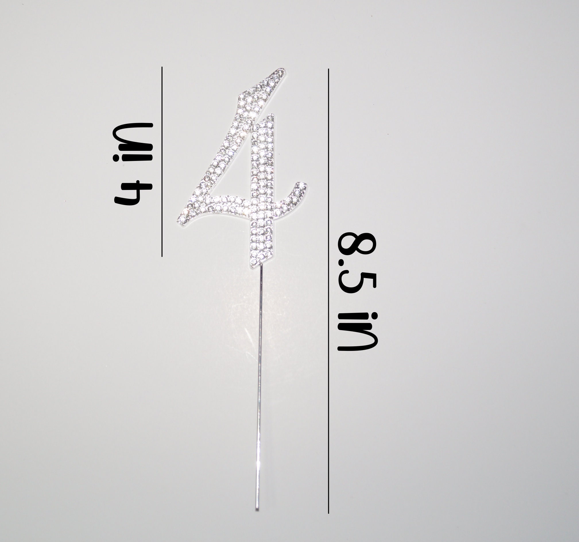 Metal Rhinestone Crystal Cake Topper | Rhinestone Monogram Bling Cake ...